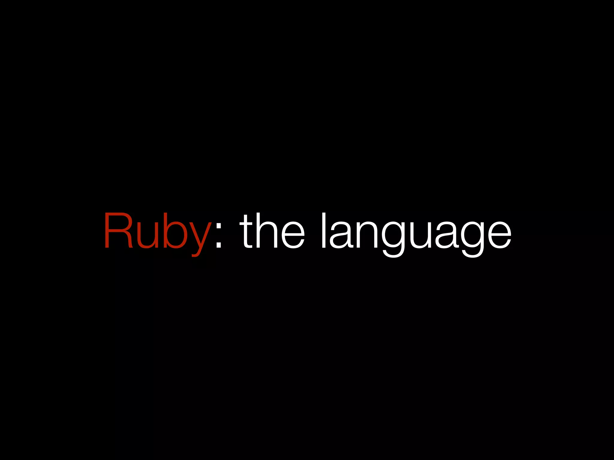 An introduction to Ruby | PPT
