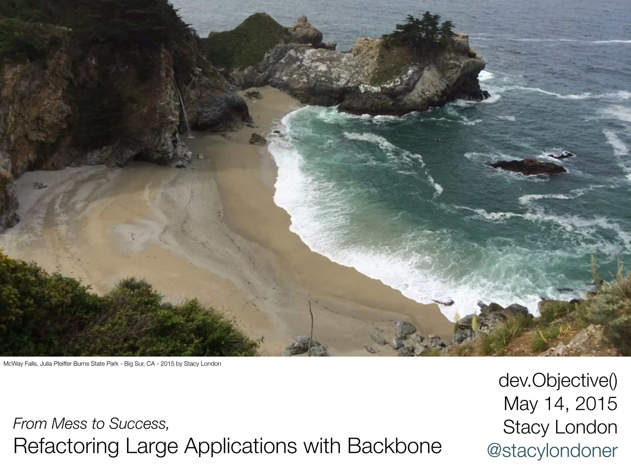 Refactoring Large Web Applications with Backbone.js Refactoring Large Web Applications with Backbone.js