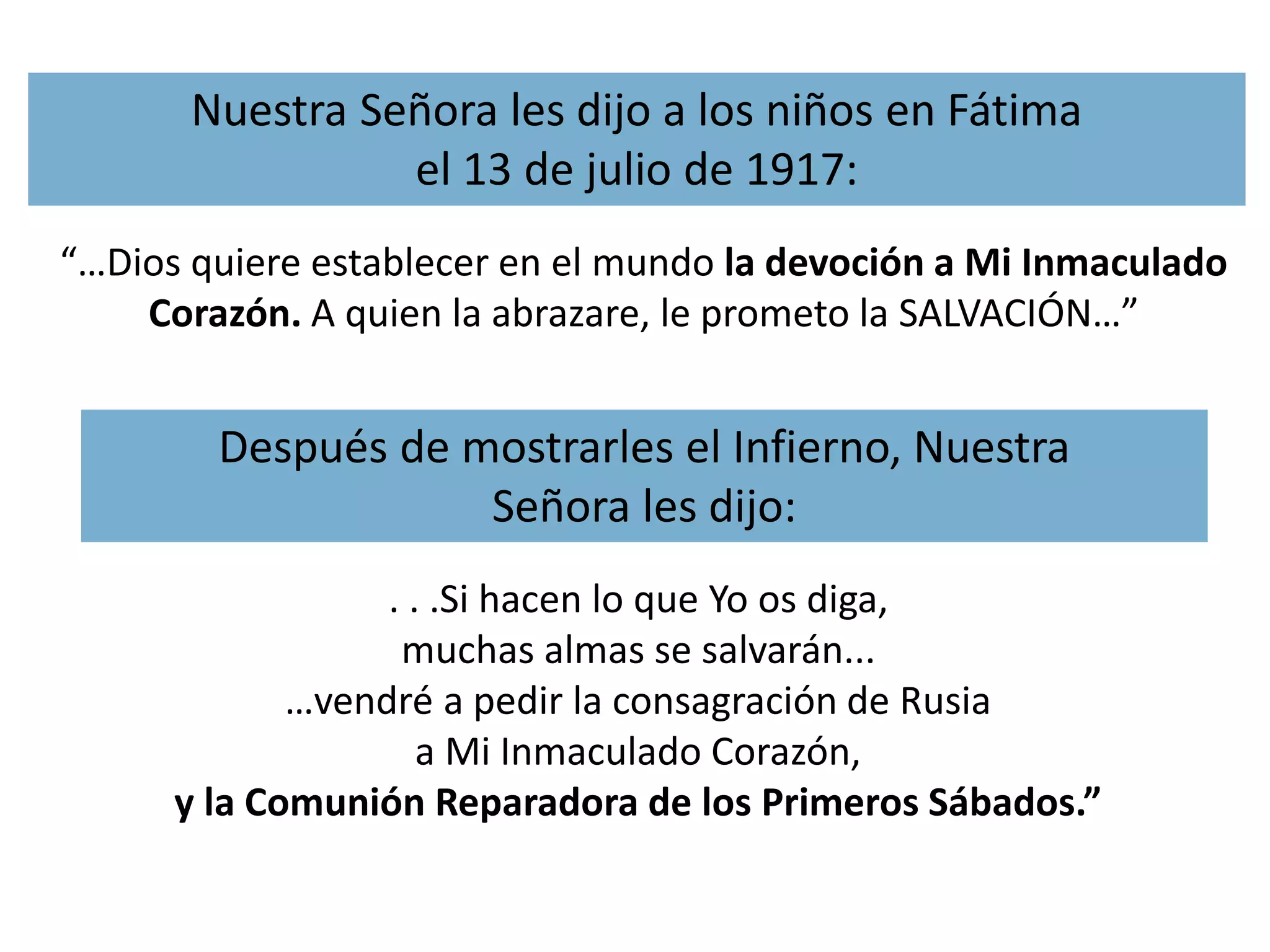 Gracias y Promesas de la Devoción de los 5 primeros sábados de mes ...
