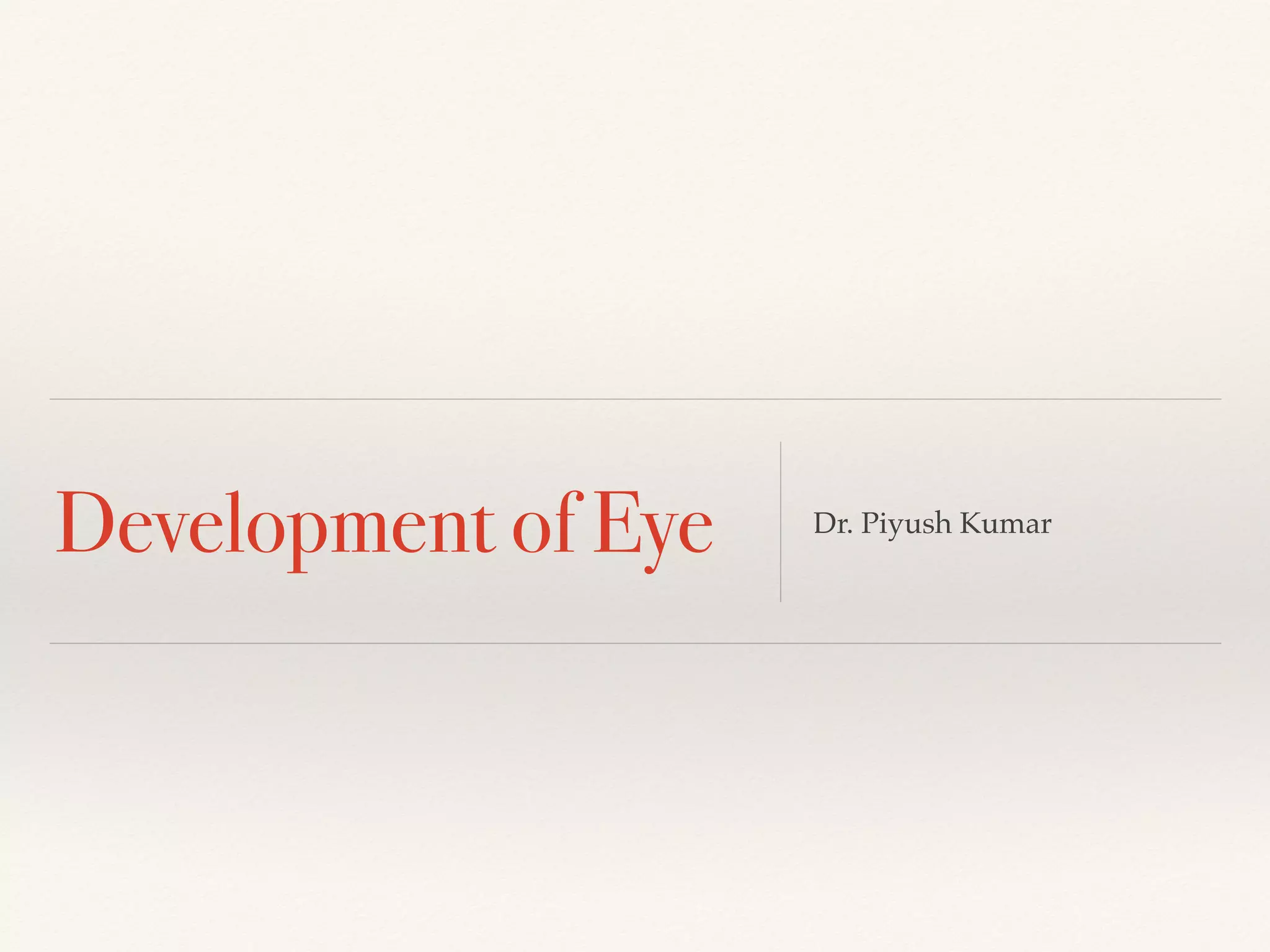 Development of eye | PDF