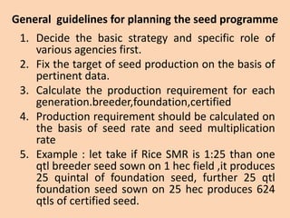 Development of seed programmes | PPTX