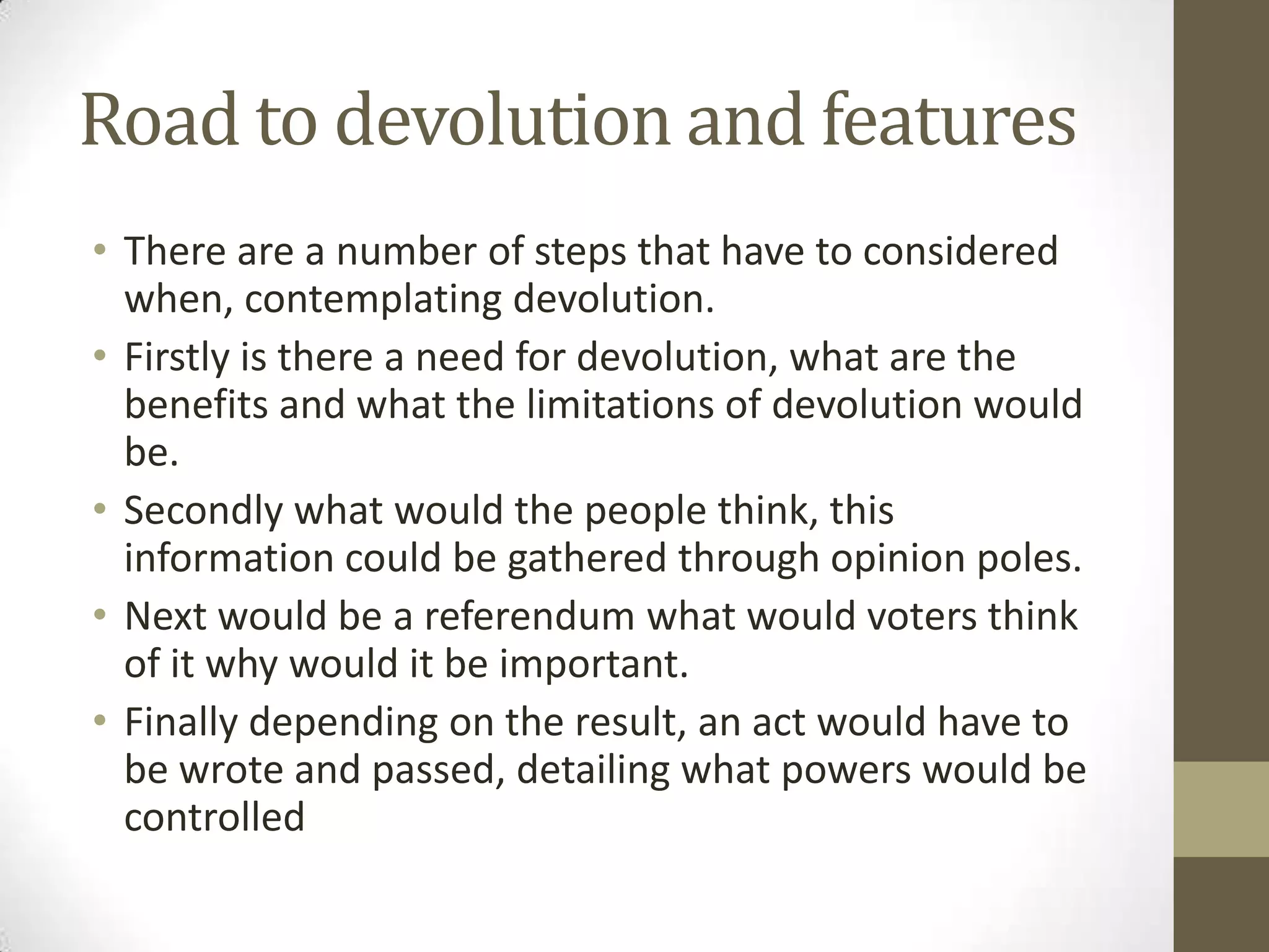 Devolution - presintation TEST | PPTX | Elections | Politics