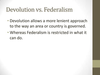 Devolution - presintation TEST | PPTX | Elections | Politics