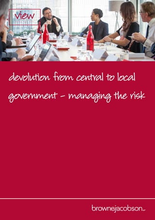Devolution from central to local government - managing the risk | PDF