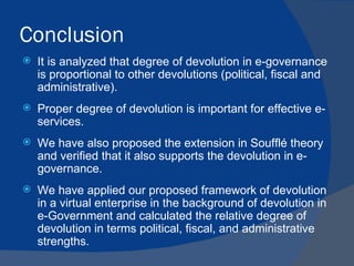 Devolution in a virtual enterprise | PPT