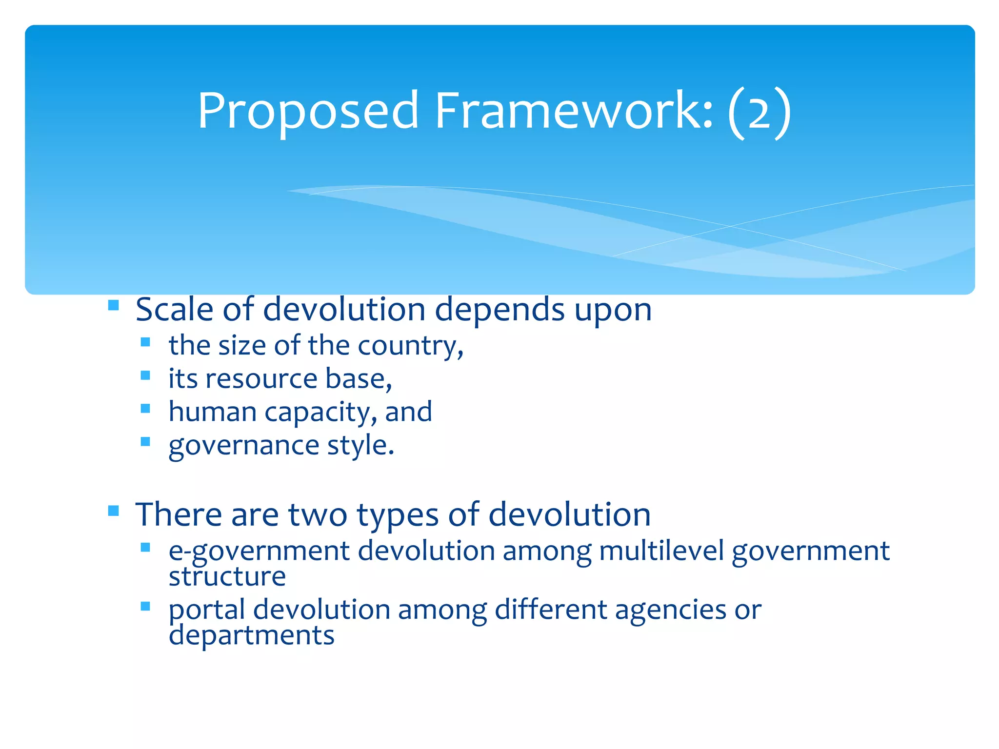 Devolution of e governance among multilevel government structure v3 | PPT