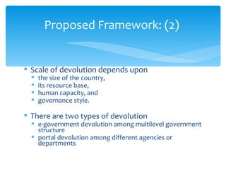 Devolution of e governance among multilevel government structure v3 | PPT