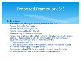 Devolution of e governance among multilevel government structure v3 | PPT