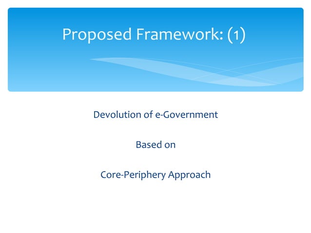 Devolution of e governance among multilevel government structure v3 | PPT