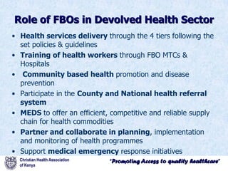 Devolution of health services in Kenya by Dr Samuel Mwenda, CHAK | PDF