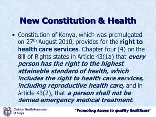 Devolution of health services in Kenya by Dr Samuel Mwenda, CHAK | PDF
