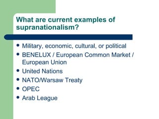 Devoluation or Supranationalism | PPT