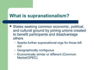 Devolution and Supranationalism | PPT