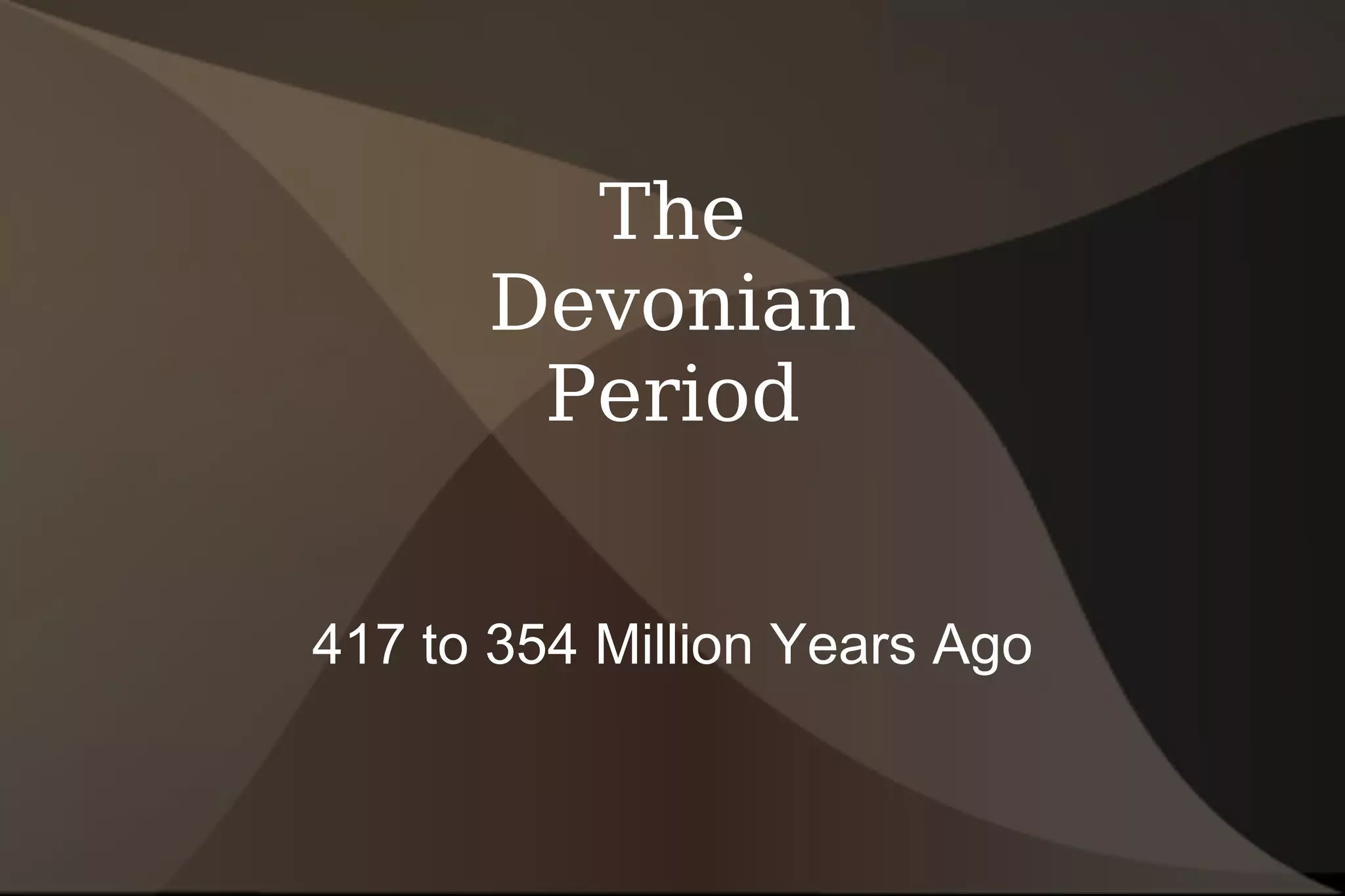 Devonian period | PPT