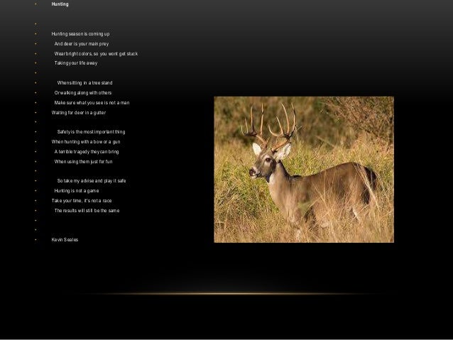 Deer Hunting Poems Short