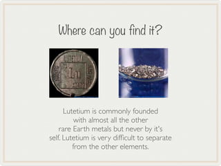 Lu Lutetium | KEY