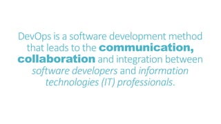 DevOps | PPTX | Web Development | Internet