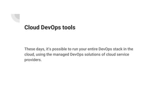 Introduction to DevOps framework and its tools. | PPT
