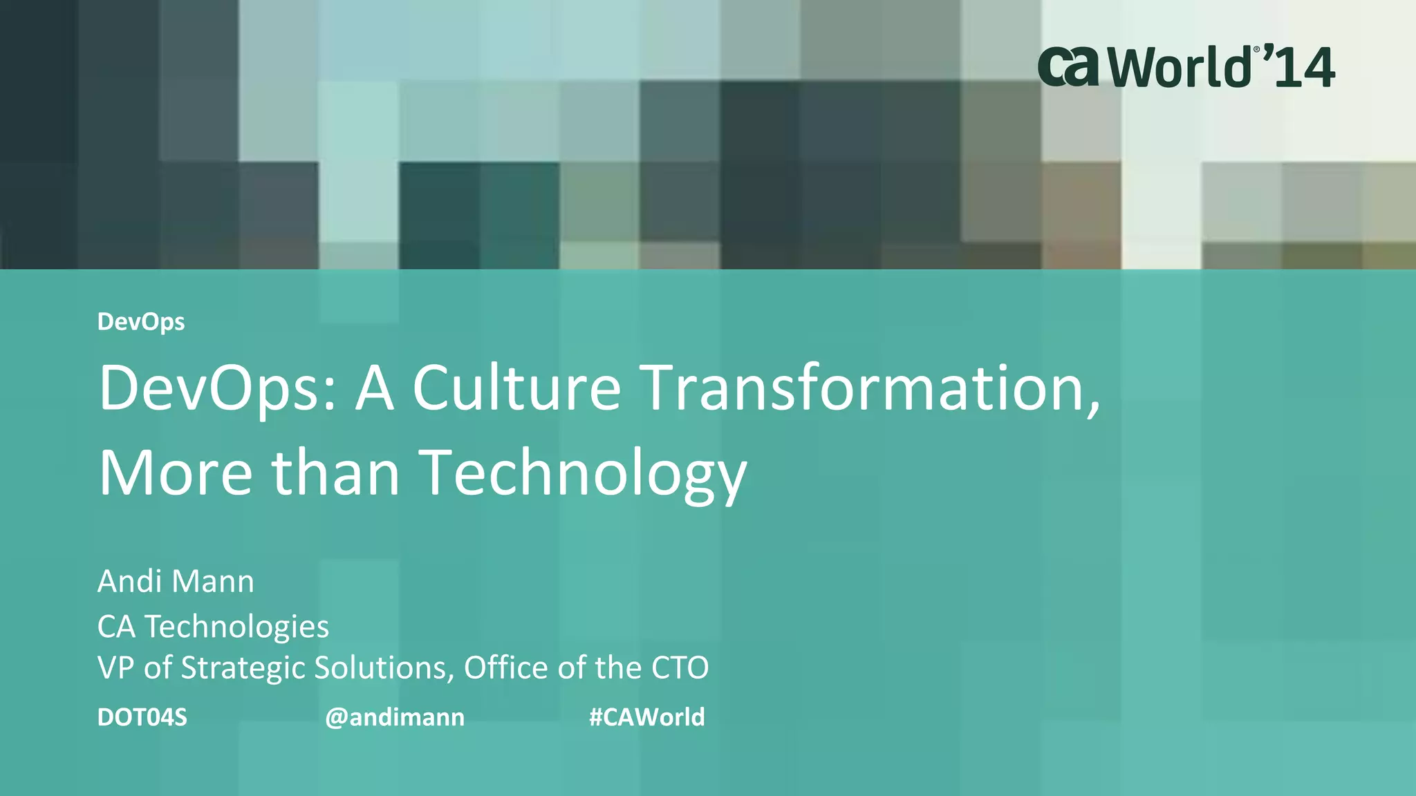 DevOps: A Culture Transformation, More than Technology | PPT