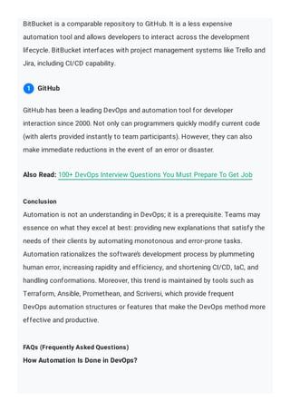 DevOps Automation: Boosting Efficiency and Productivity | PDF | Cloud Computing | Internet