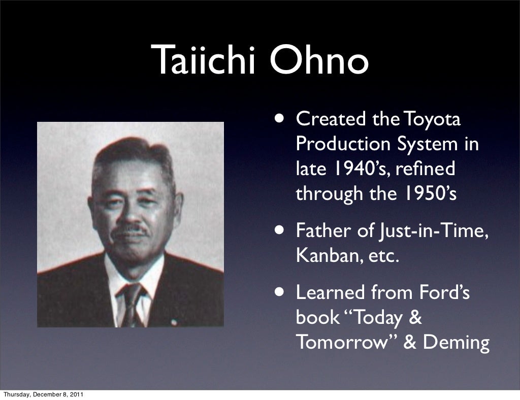 Taiichi Ohno • Created the