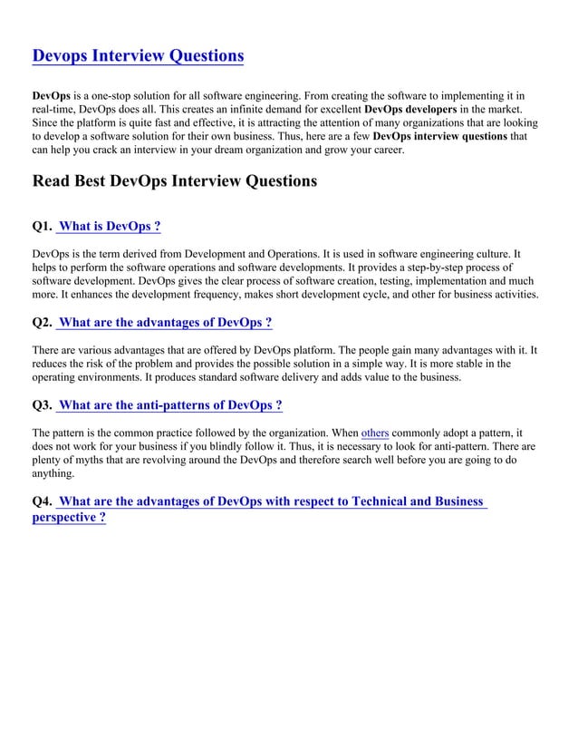 Devops interview-questions-PDF | PDF | Web Development | Internet