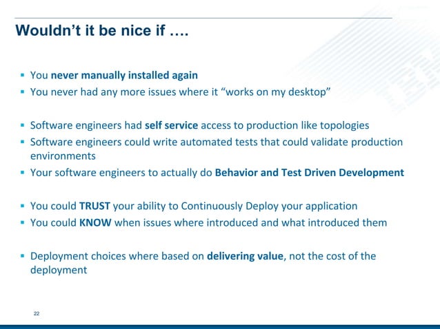 Devops transformation in the Rational Collaborative Lifecycle ...