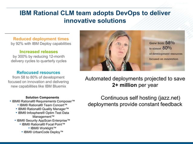 Devops transformation in the Rational Collaborative Lifecycle Organization | PPT