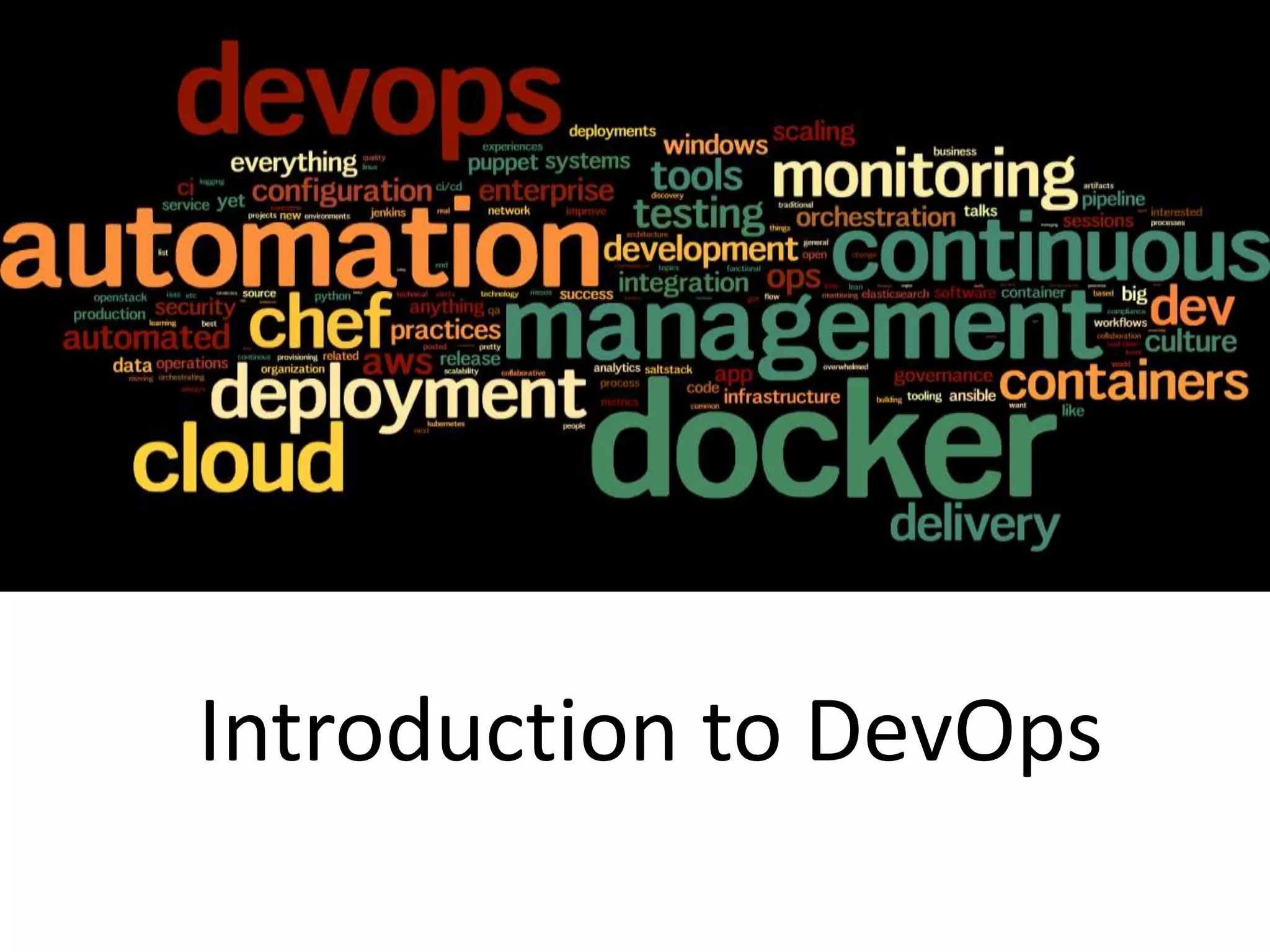Introduction to DevOps | PPTX | Web Development | Internet