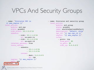 DevOps in a Regulated World - aka 'Ansible, AWS, and Jenkins' | PPT