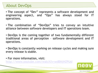 DevOps and AppDynamics | PPTX | Web Development | Internet
