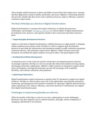 Unlocking Business Agility with DevOps as a Service: How Mphasis Empowers Digital Transformation ...
