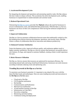 Maximize Efficiency with DevOps as a Service: Accelerate Your Development Lifecycle with Mphasis ...
