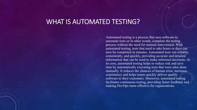 Devops Automated Testing Tools | PPTX | Web Development | Internet