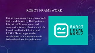 Devops Automated Testing Tools | PPTX