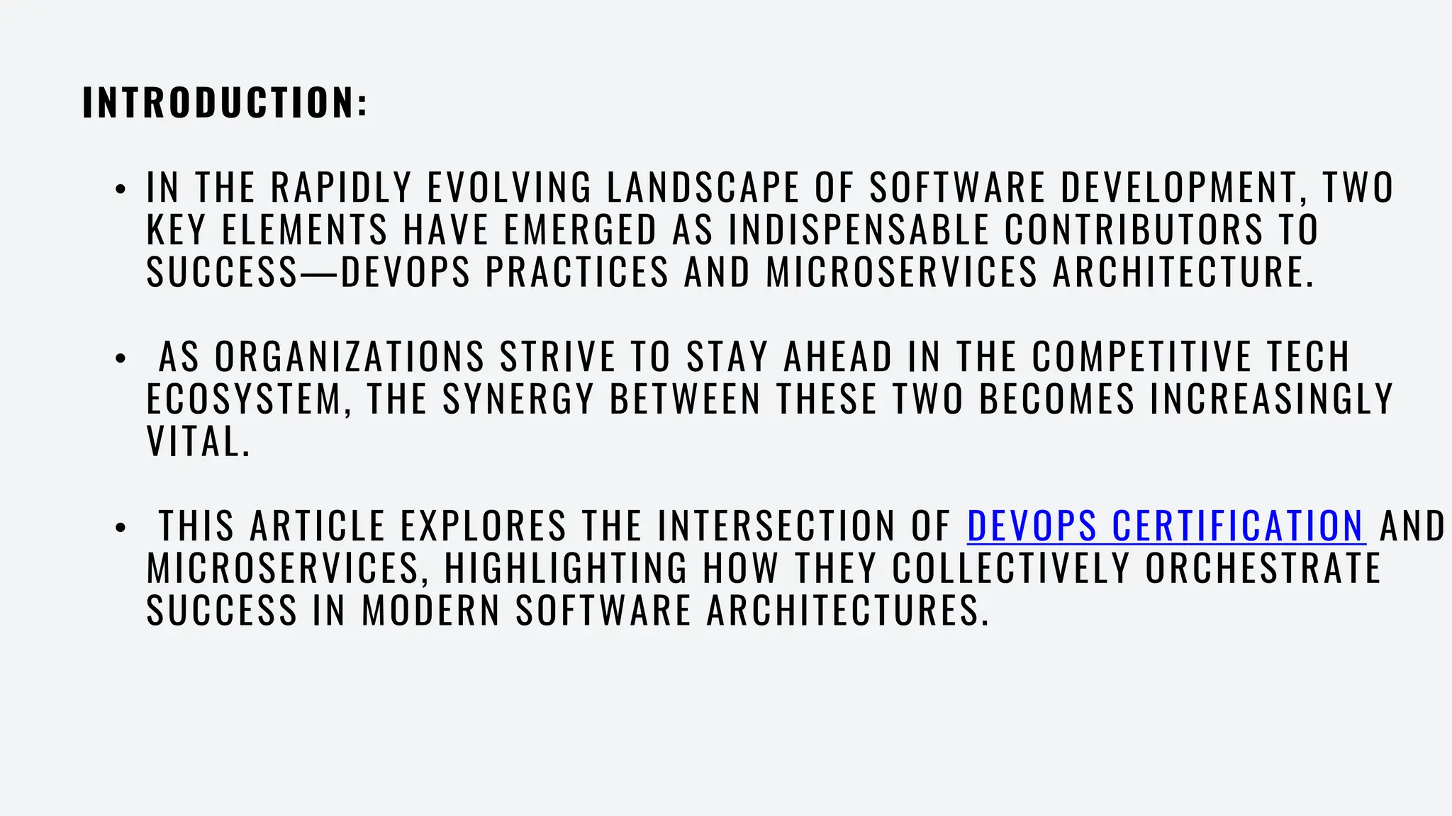 DevOps Certification and Microservices Orchestrating Success in Modern Architectures.pptx | Free ...