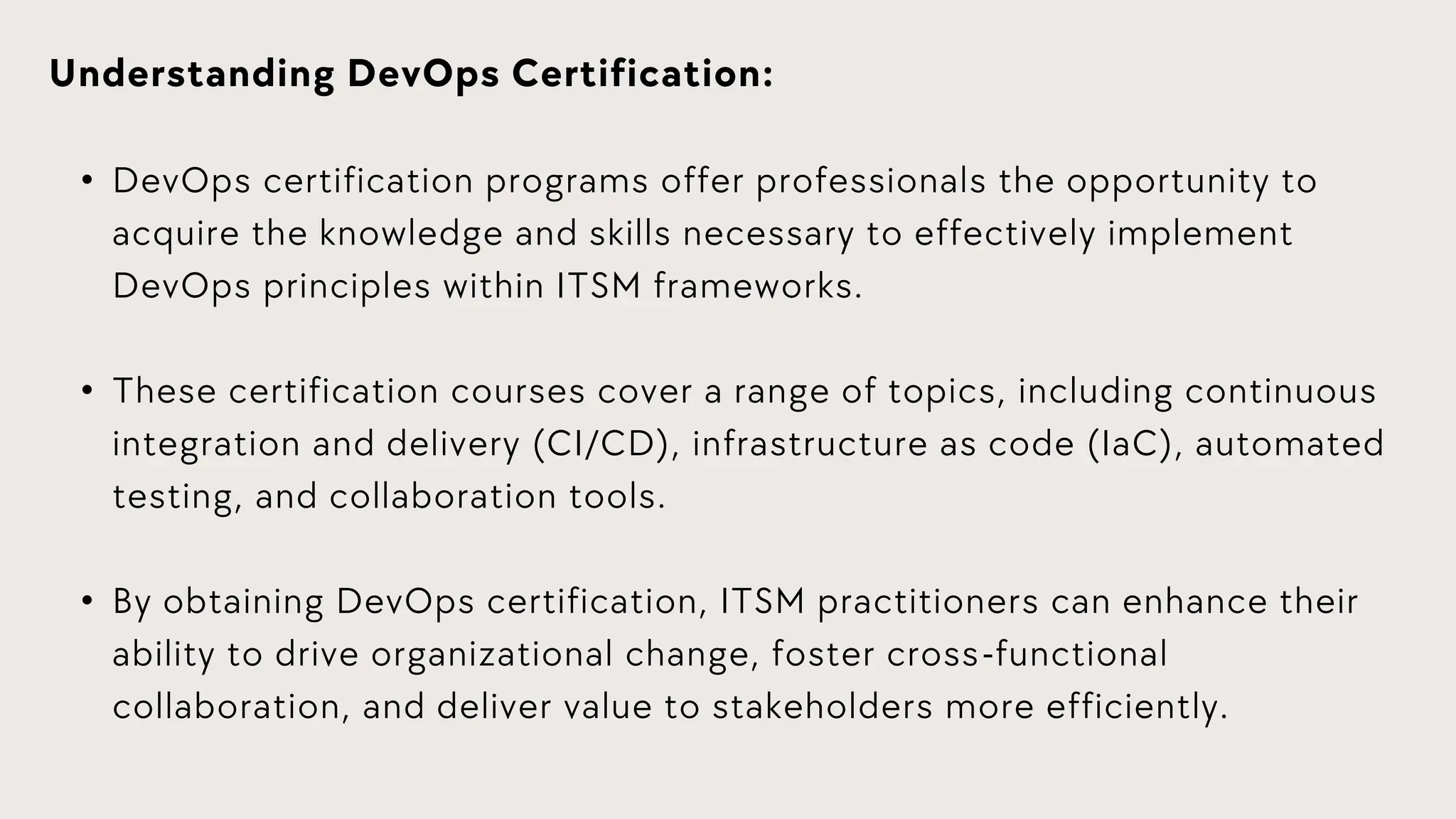 DevOps Certification for IT Service Management (ITSM) Integrating ITSM ...