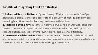 DevOps Certification for IT Service Management (ITSM) Integrating ITSM ...