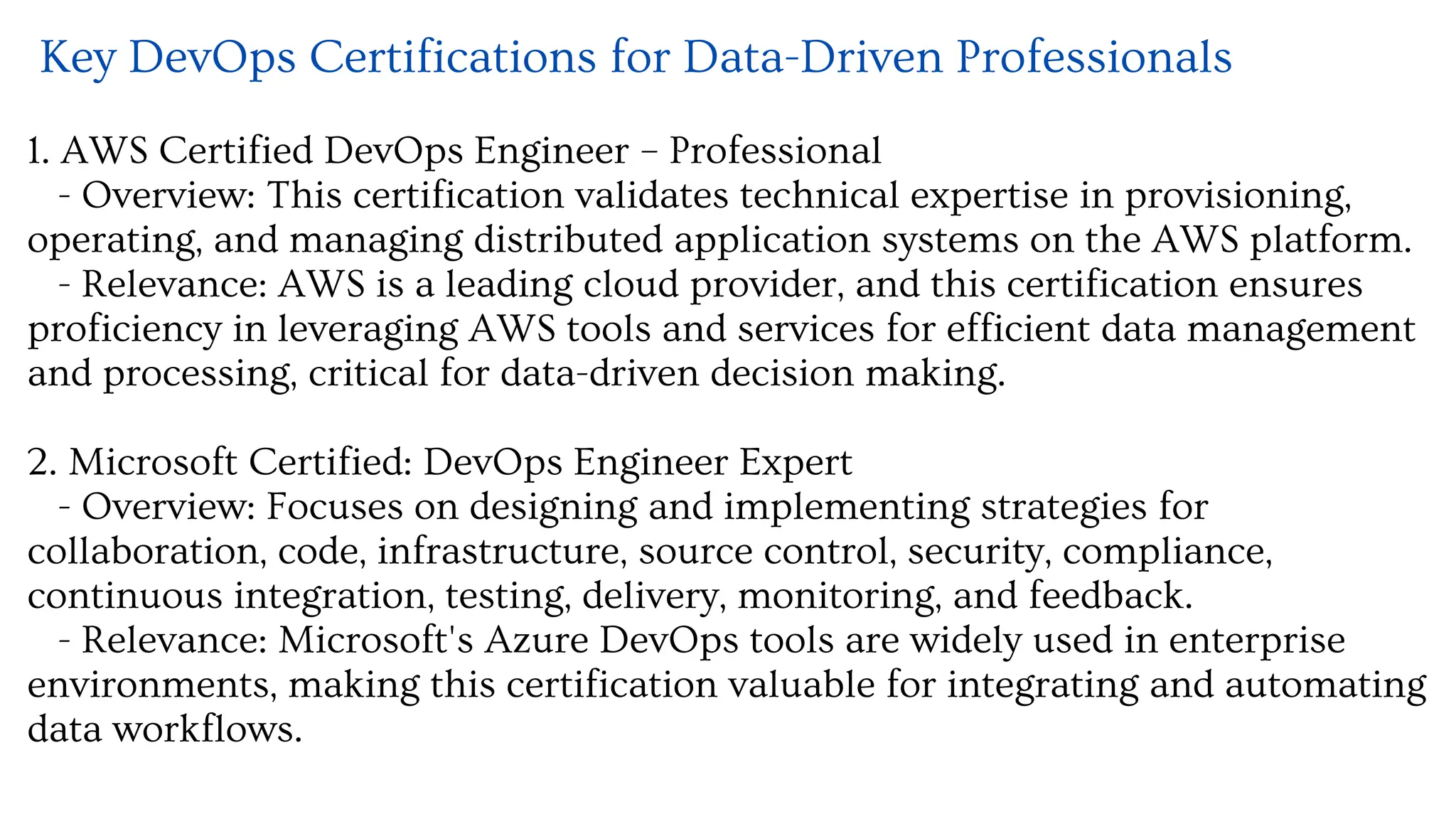 DevOps Certifications for Data-Driven Decision Making.pptx