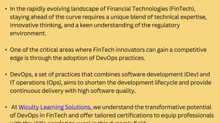 DevOps Certifications for Financial Technologies (FinTech) Innovators.pptx