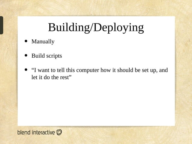 Managing Servers with Chef | PPT | Computing | Technology & Computing