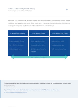 DevOps Continuous Integration & Delivery - A Whitepaper by RapidValue | PDF