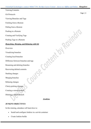 Devops course content | PDF