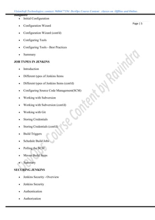 Devops course content | PDF