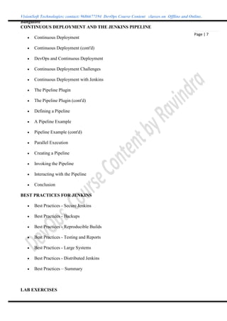 Devops course content | PDF