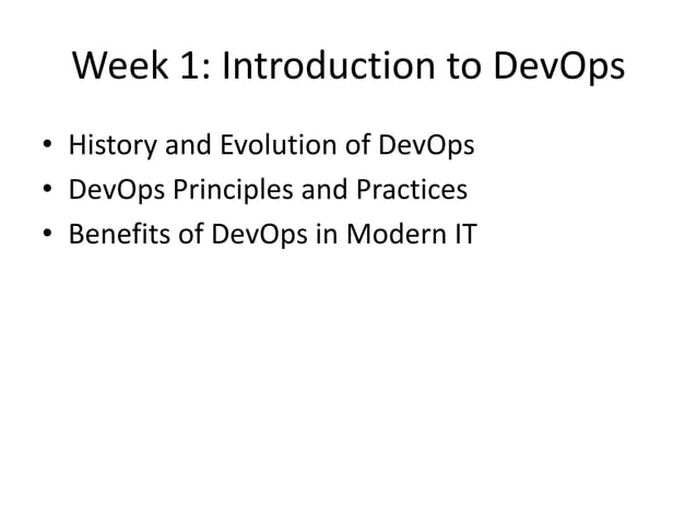 DevOps Course Syllabus - Contenu du programme Devops | PPT