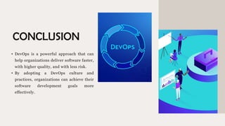 DevOps, devops culture and its pratices. | PPTX