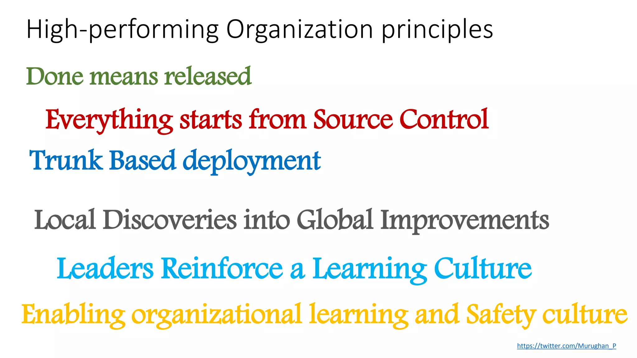Dev ops culture and principles of high performing organization | PPTX