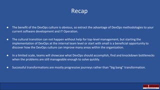 DevOps Culture transformation in Modern Software Delivery | PPTX