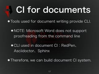 Document Writing in CI Environment | PPT